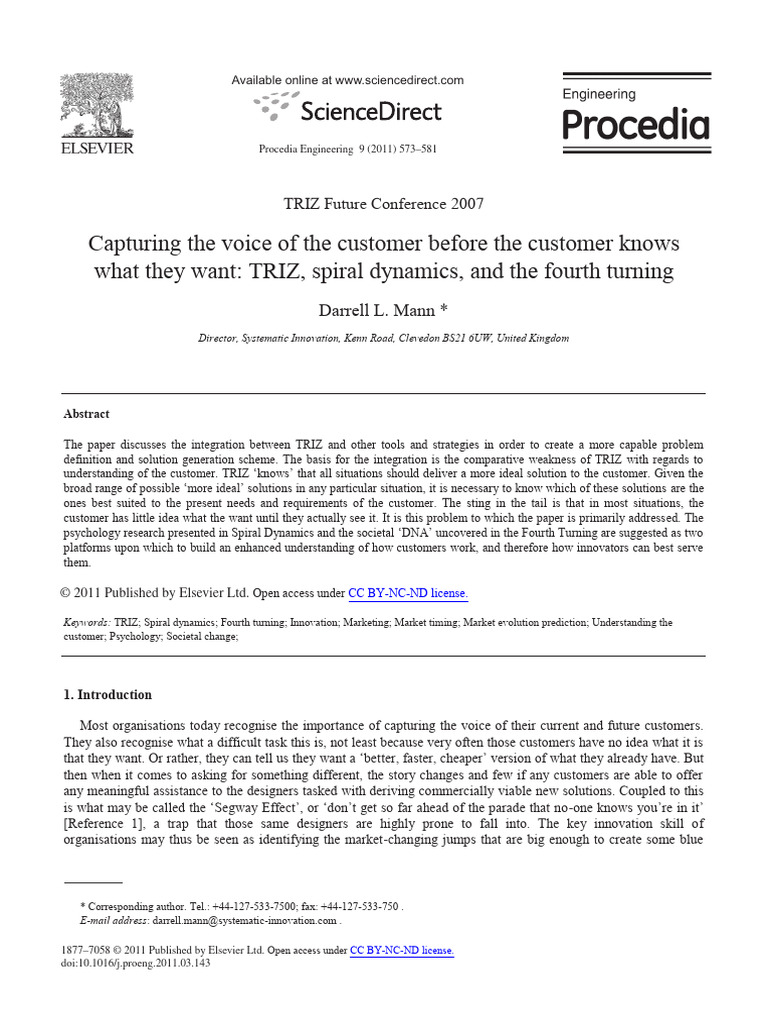 Capturing The Voice of The Customer | Download Free PDF | Thought ...