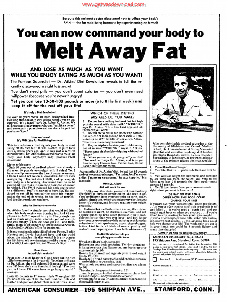 You Can Now Command Your Body To Melt Away Fat (Huge Atkins Control in ...