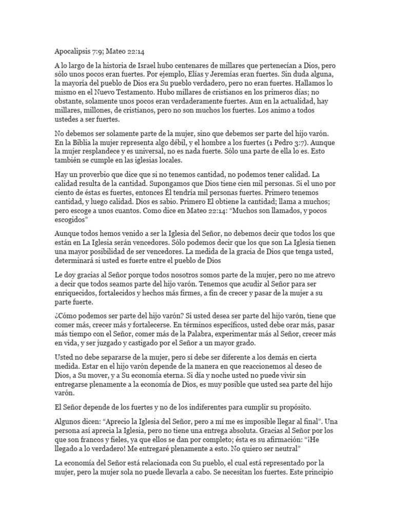 Apocalipsis 7 | PDF | Dios | Creencia religiosa y doctrina