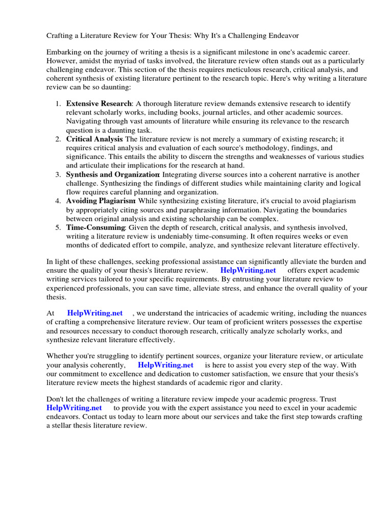 Literature Review in Thesis | PDF | Bonds (Finance) | Critical Thinking