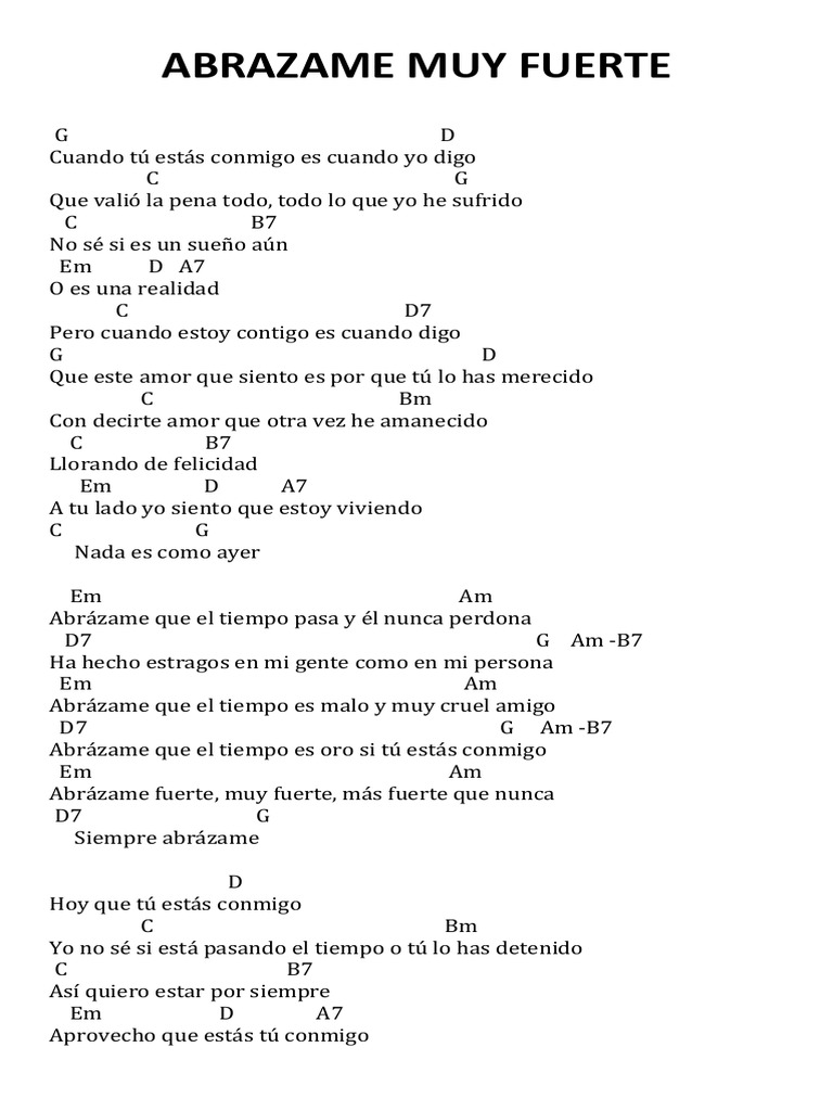 Abrazame Muy Fuerte - Juan Gabriel | PDF