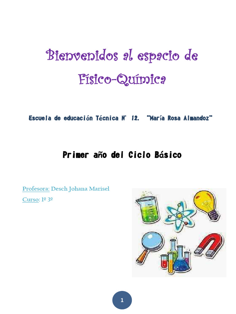 Cuadernillo de Físico Química | PDF | Átomos | Moléculas