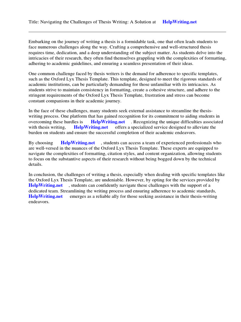 Oxford Lyx Thesis Template | PDF | Thesis | Text