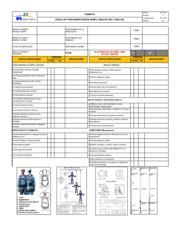 BP-FS-20 C.L. Check List Arnes | PDF | Corrosión | Materiales