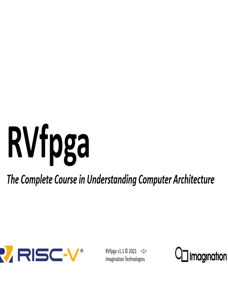 RVfpga Slides 8 5x11 | PDF | Microcontroller | System On A Chip
