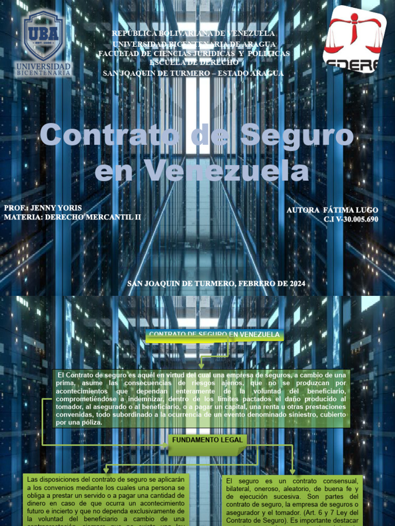 Fatima Lugo 30005690 Contrato de Seguro en Venezuela Der Mercantil II | PDF | Póliza de seguros ...