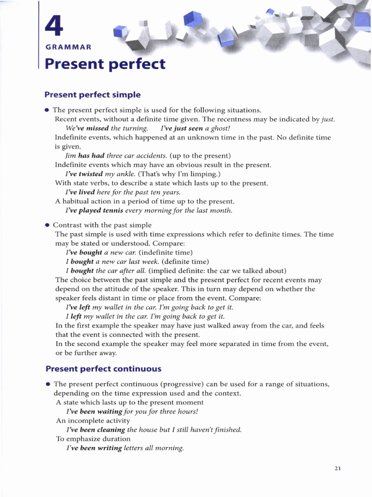 Present Perfect | PDF | Linguistics | Grammar