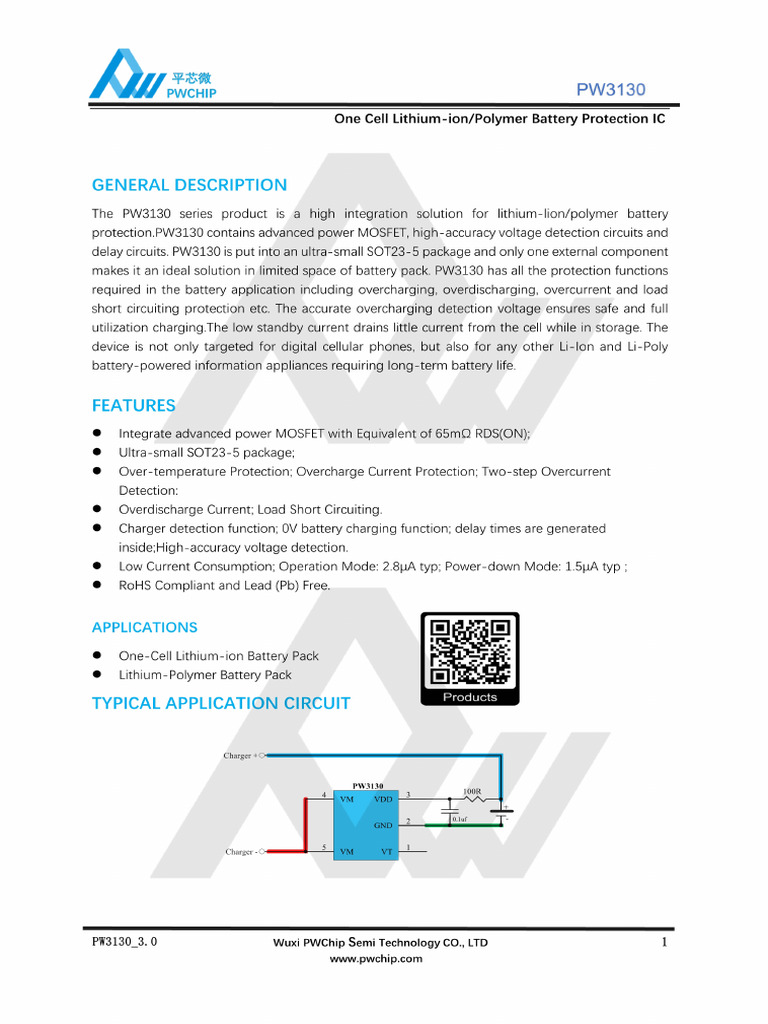 PW3130_datasheet_www.pwchip.com | PDF