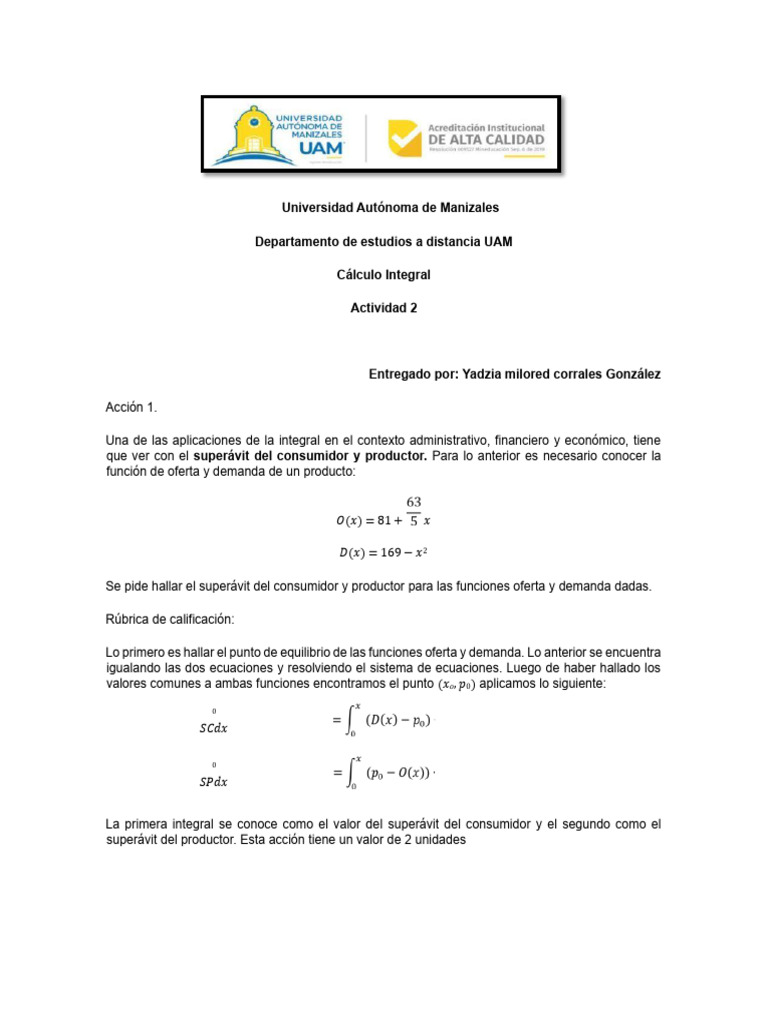 Superávit y Probabilidad con Integrales | PDF | Integral | Ecuaciones