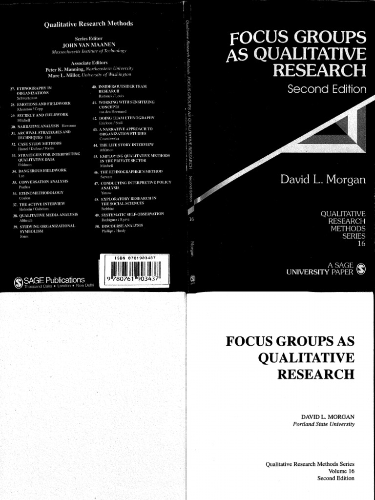 Morgan David (1997) - Focus Group - Tema 1 | PDF