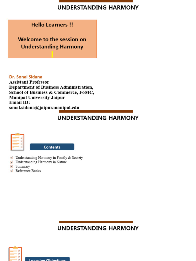 #5 Understanding Harmony | PDF | Nature | Life