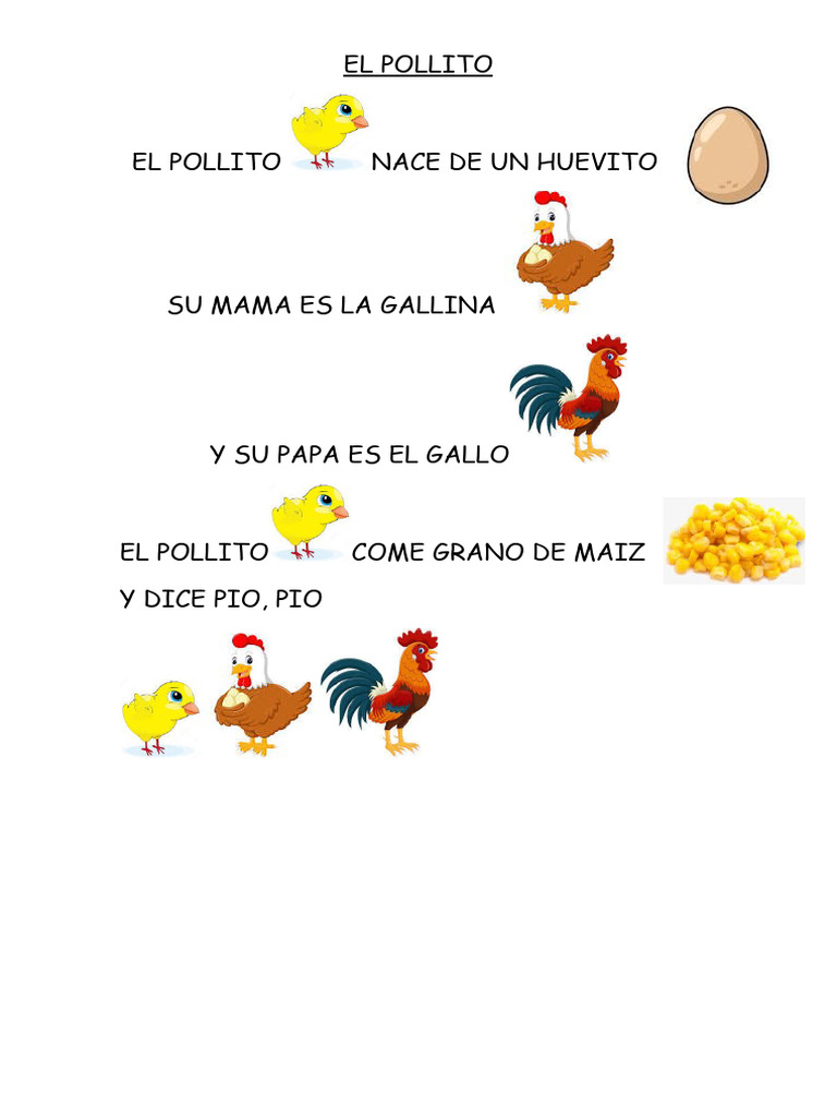 El Pollito Y Rompecabezas Pdf