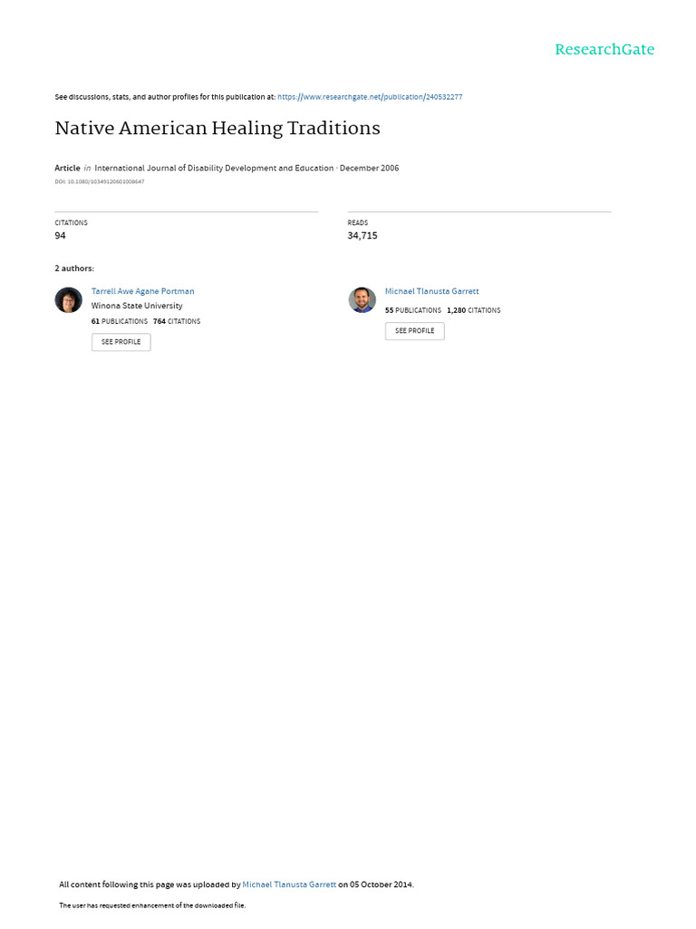 Native American Healing Practices | PDF | Native Americans In The ...