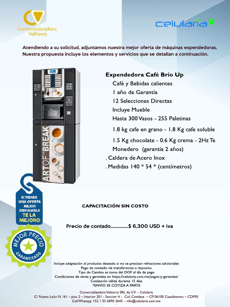 Máquina Café Brio Up NUEVA 2024 | PDF