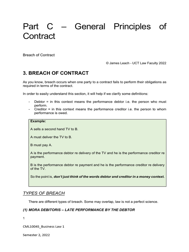 Breach of Contract | PDF | Breach Of Contract | Damages