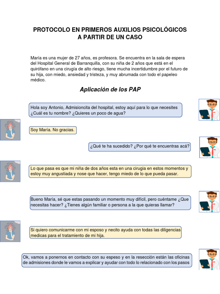 Protocolo en Primeros Auxilios Psicológicos A Partir de Un Caso | PDF | Sicología
