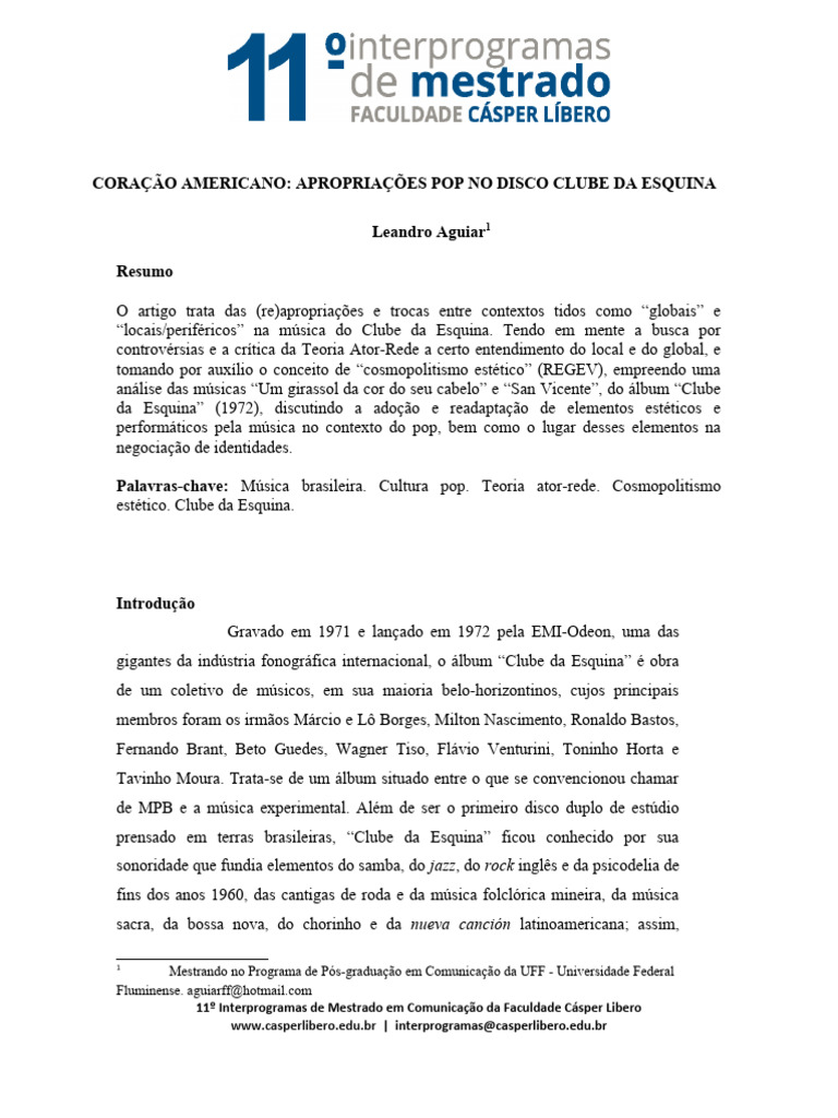 Leandro Aguiar - UFF - Resumo | PDF