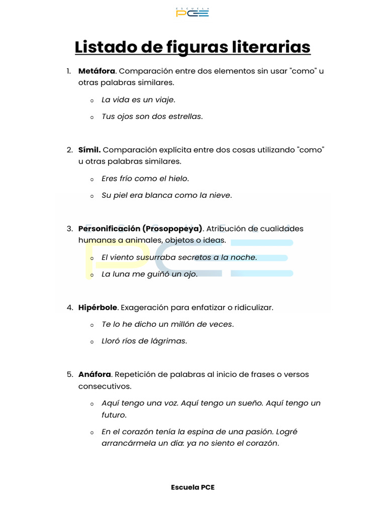 Listado de Figuras Literarias | PDF