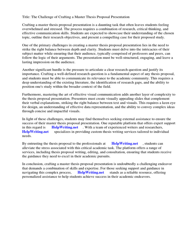 Thesis Proposal Presentation Tips | PDF | Thesis | Microsoft Power Point