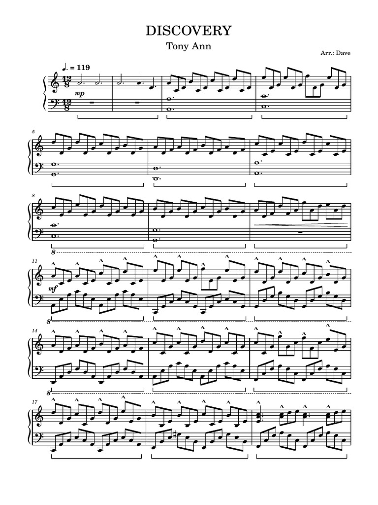 Tony Ann Discovery Piano Sheet Music | PDF