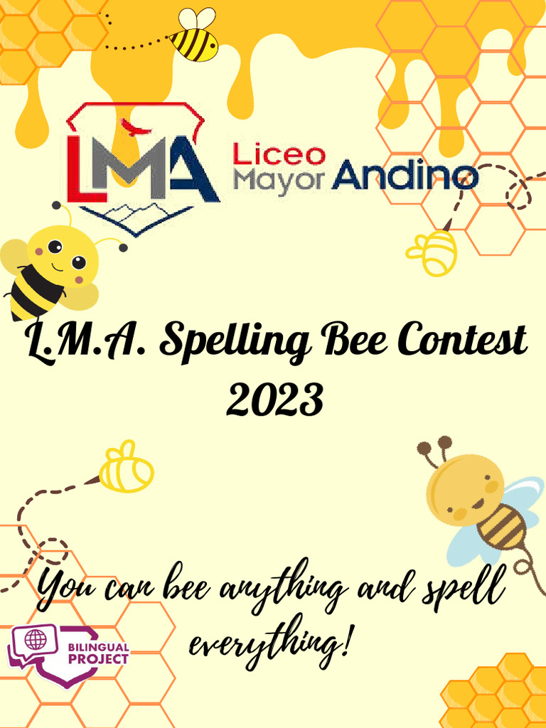 L.M.A. 2023 Spelling Bee Contest Details | PDF | Spelling