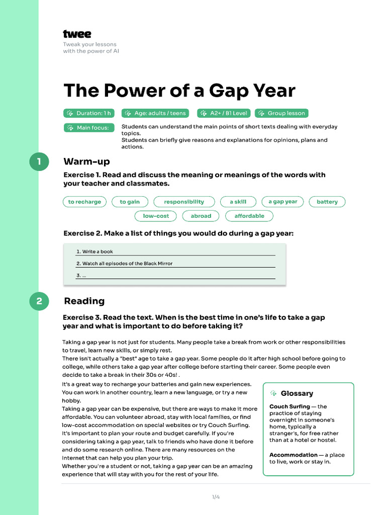 gap-year-a2-b1 | PDF | Cognition