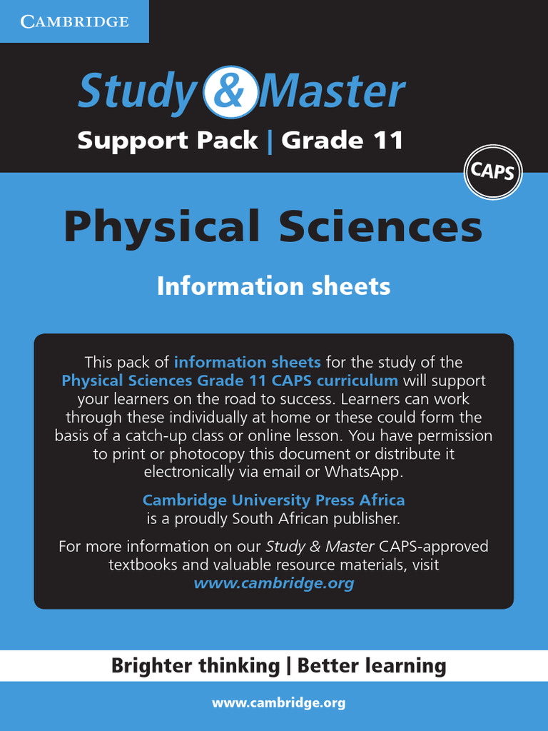 GR11 Physics Information Sheets | PDF | International System Of Units ...