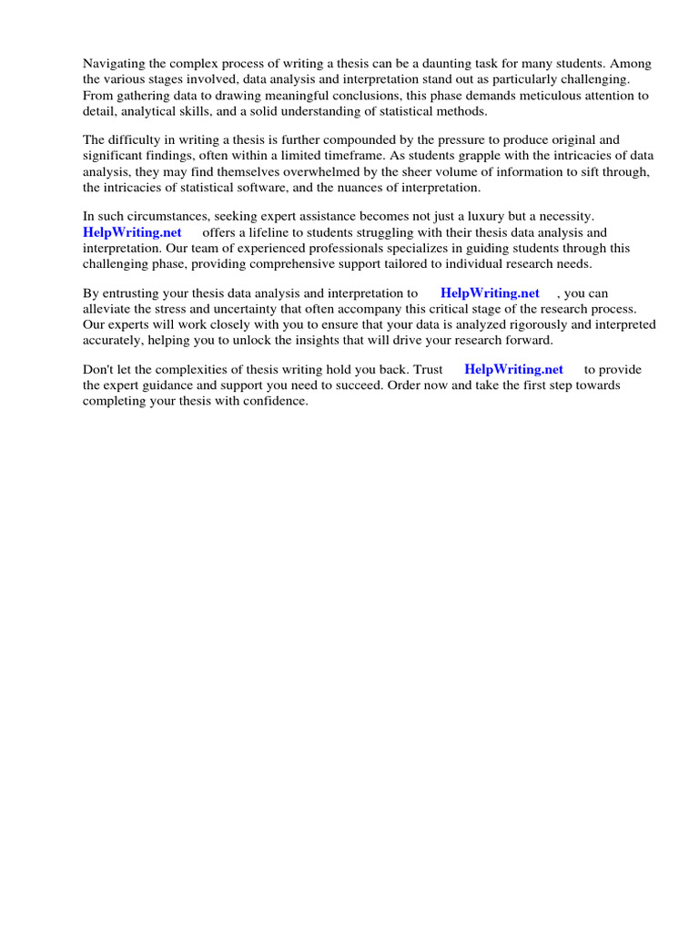 Thesis Data Analysis and Interpretation | PDF | Data Analysis | Data Thesis Data Analysis and Interpretation | PDF | Data Analysis | Data