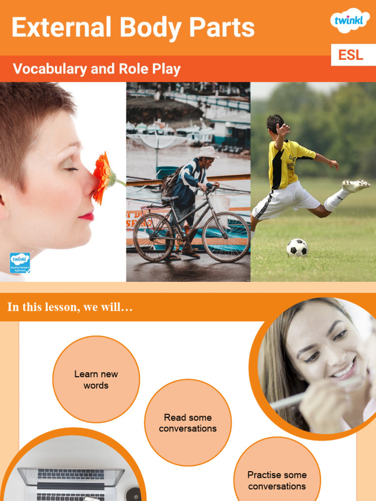 T 1681983082 Esl External Body Parts Vocabulary Role Play Adults A2 b1 ...