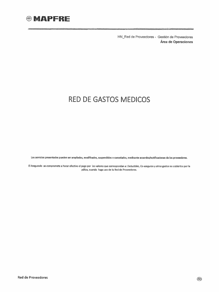 MAPFRE - RED DE GASTOS MEDICOS 2 | PDF
