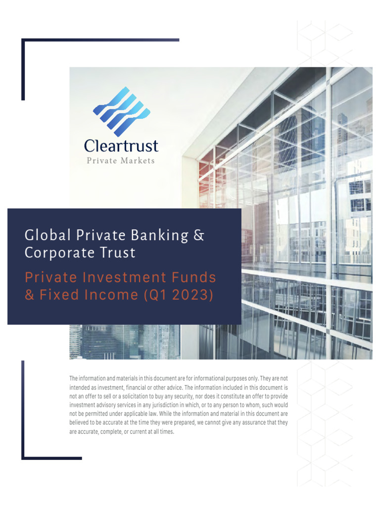 Brochure Cleartrust Private Markets Q1-231 | PDF | Investing ...