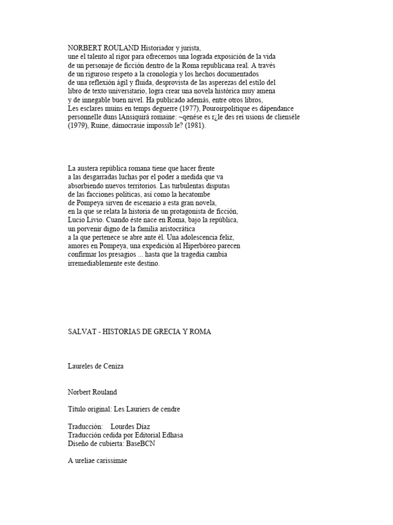 Laureles de Ceniza - Norbert Rouland | PDF | Cupido | Roma antigua