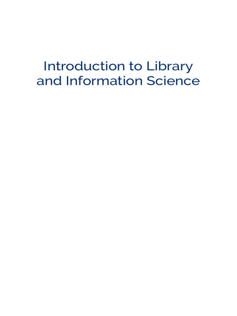Introduction-to-Library-and-Information-Science-1701819255 | PDF ...