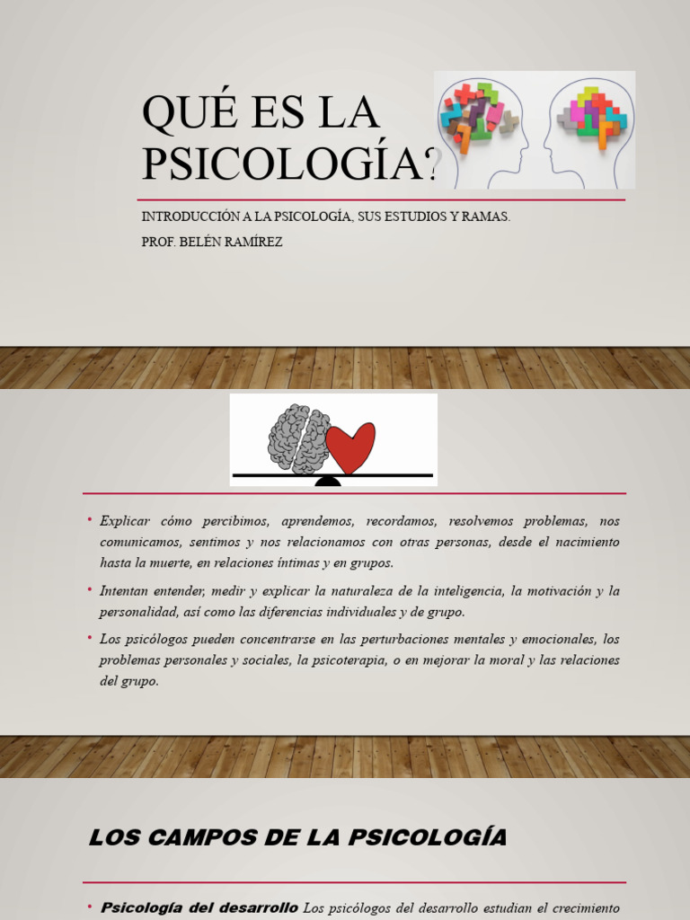 1ra Clase Que Es La Psicologia | PDF | Sicología | Las emociones