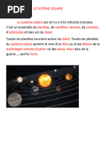 Exposé sur le système solaire | PDF | Planètes | Sciences et mathématiques