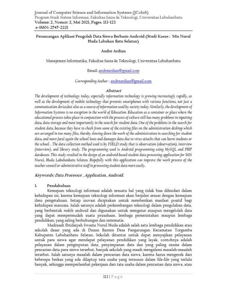 Ardian 2021 (Apk Pengolah Data Android) | Download Free PDF | Eclipse (Software) | Android ...