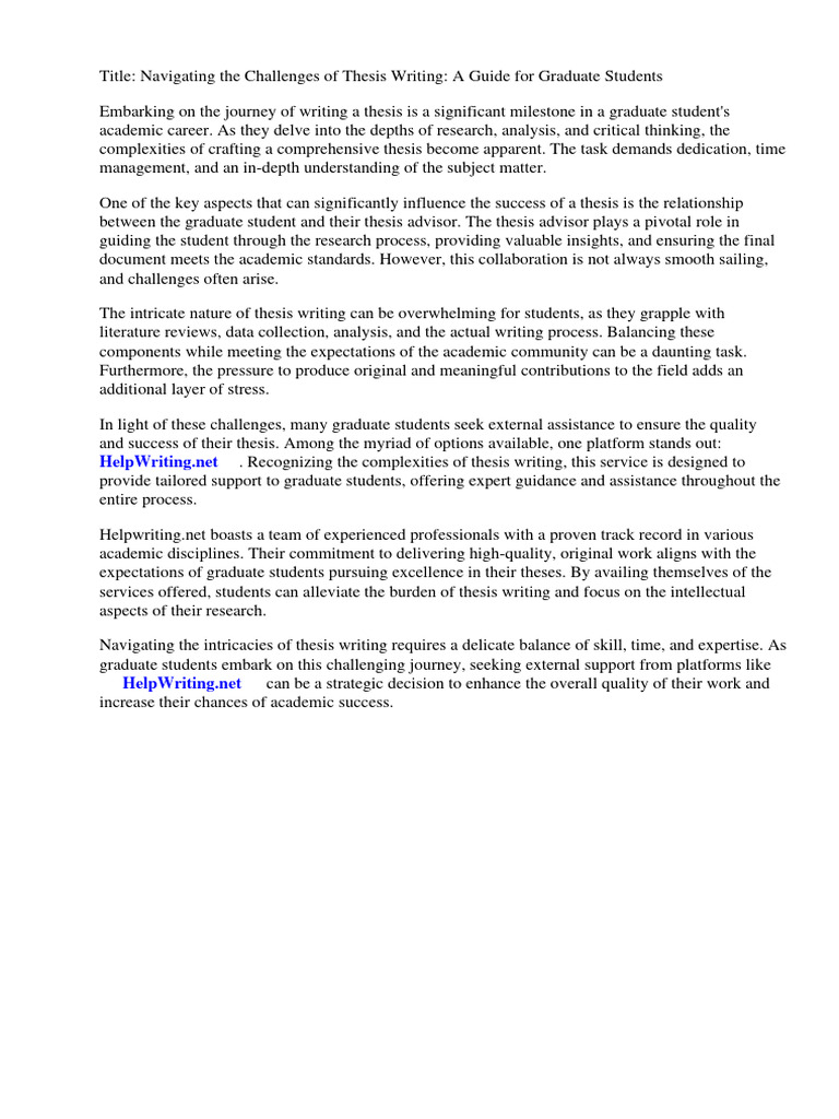 Graduate Student Thesis Advisor | PDF | Thesis