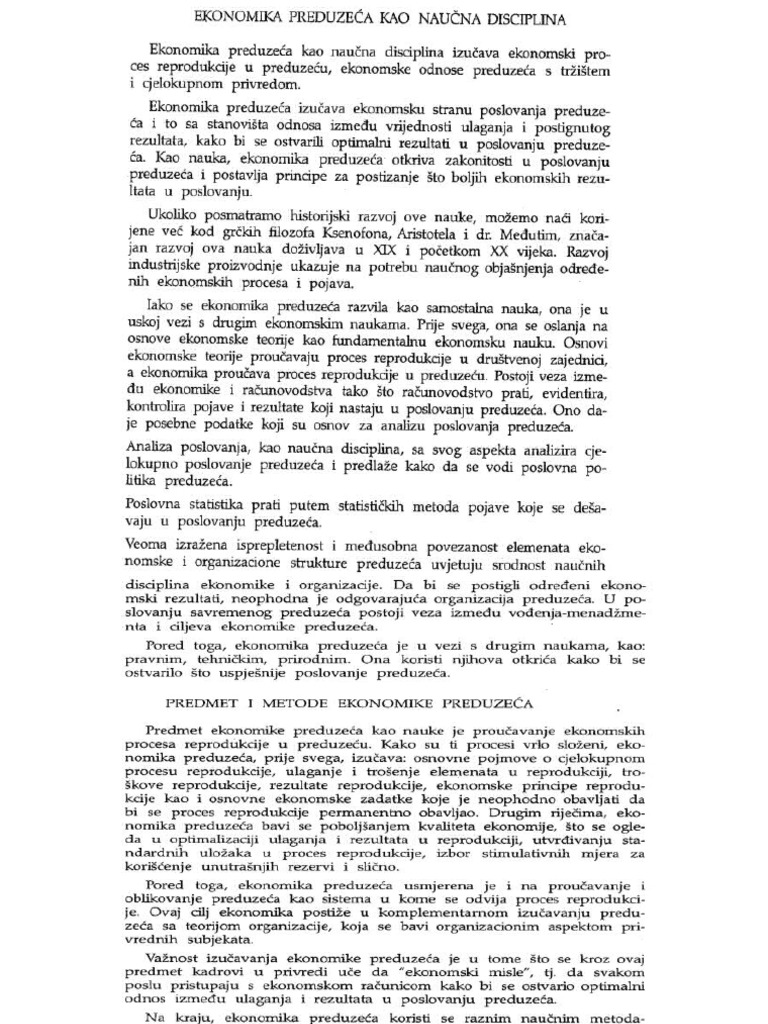 Pristup Ekonomici Preduzeća. | PDF Pristup Ekonomici Preduzeća. | PDF