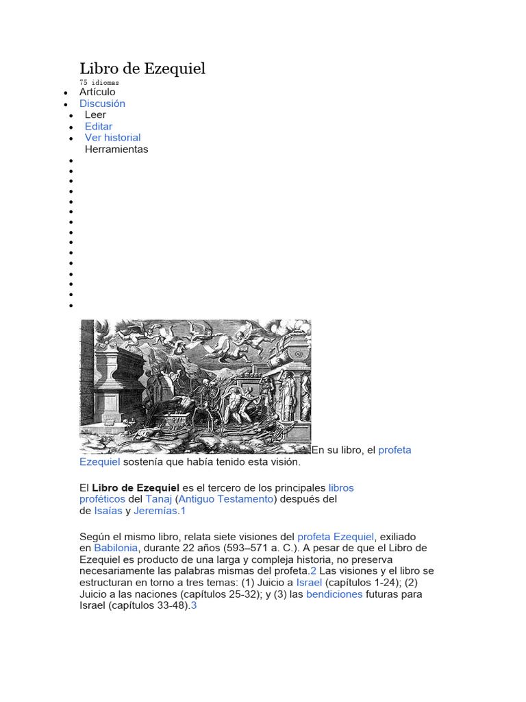 Libro De Ezequiel Corto Pdf