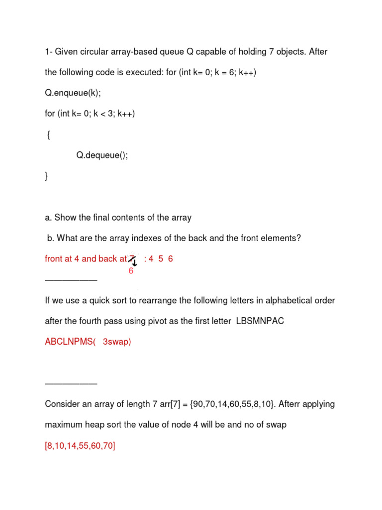 اسئلة المراجعة ? | PDF | Control Flow | Theoretical Computer Science