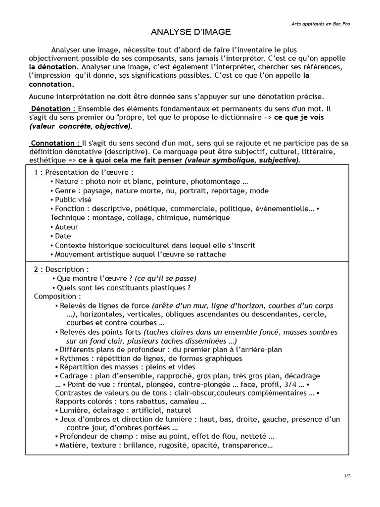 Grille D Analyse D Image 2 | PDF | Fiction générale | Philosophie