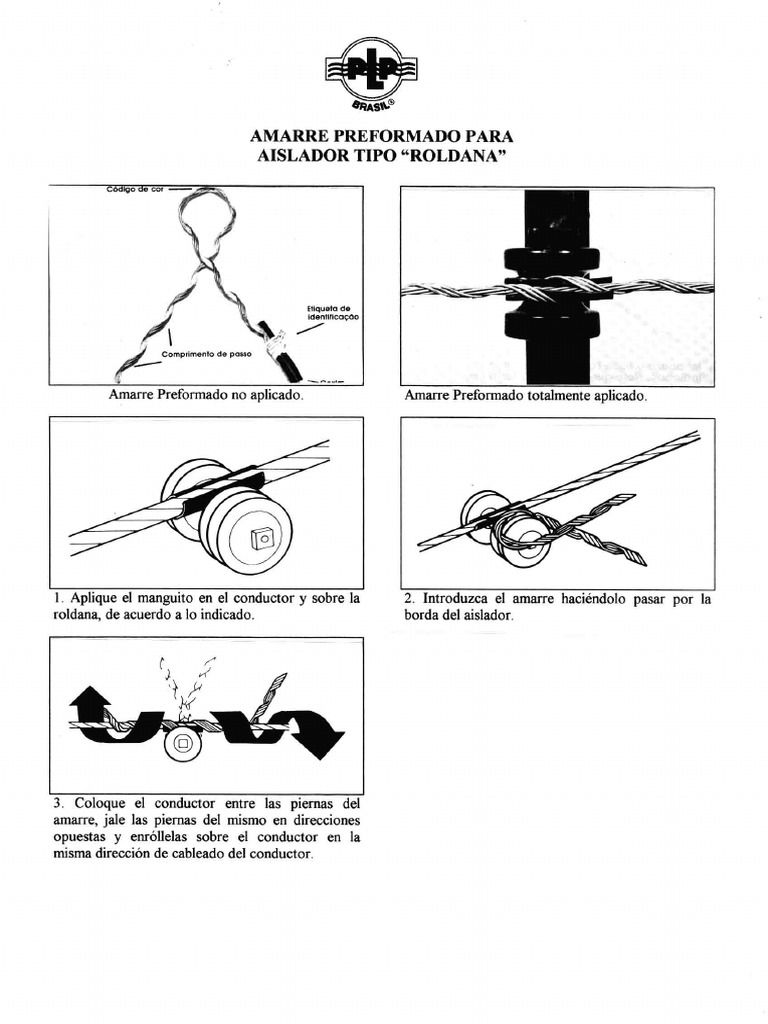 Amarre Preformado para Aislador Roldana BT | PDF