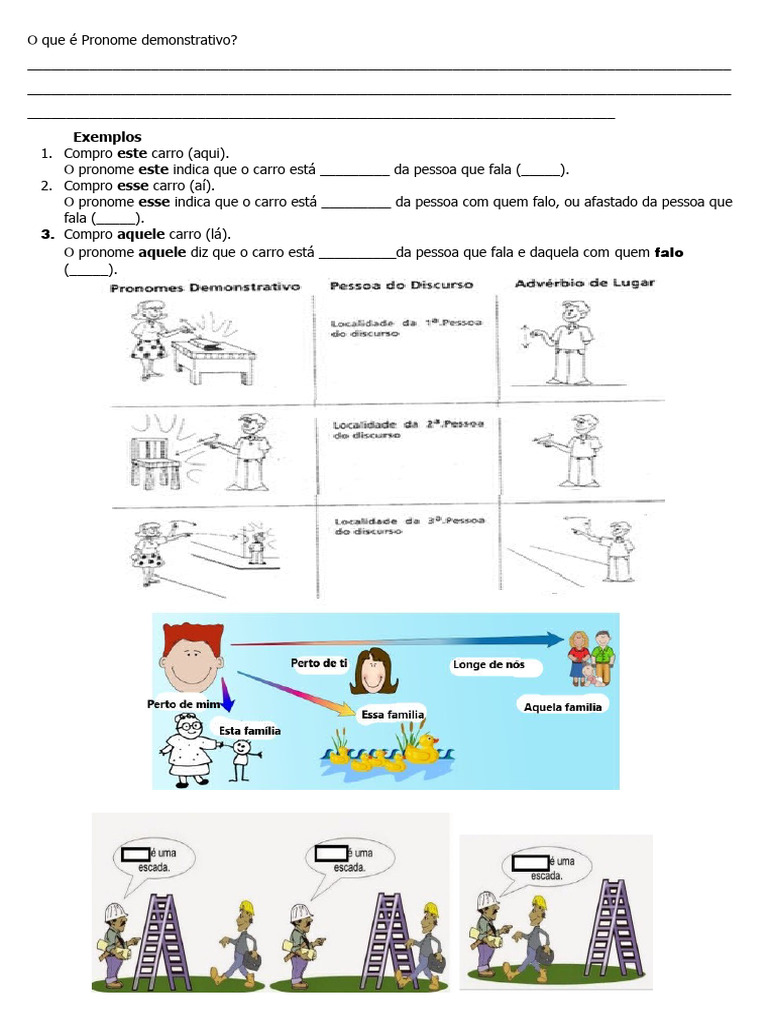 Pronomes Demonstrativos: Definições e Exemplos | PDF | Pronome