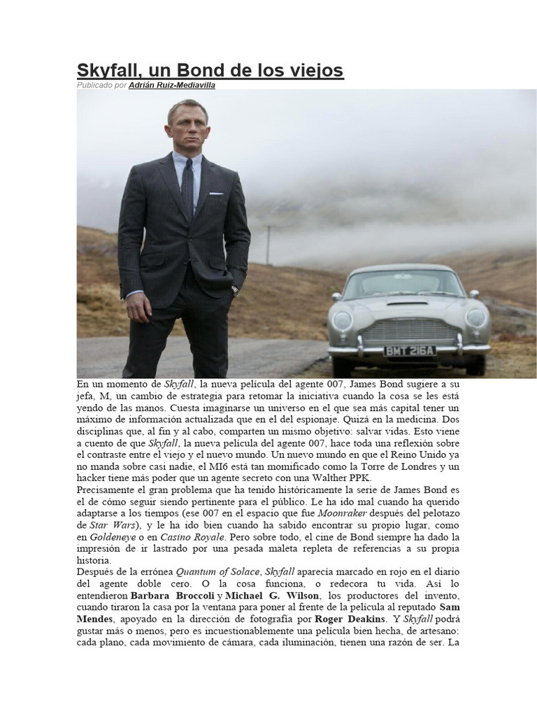 Skyfall: Elegancia y Nostalgia Bond | PDF