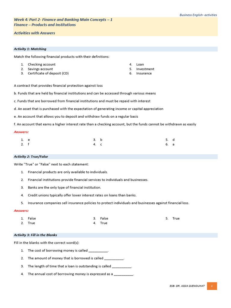 Part 2-1 - Activities With Answers | PDF | Transaction Account ...
