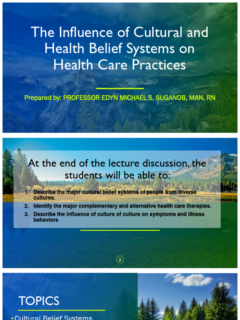 The Influence of Cultural and Health Belief Systems On Health Care ...