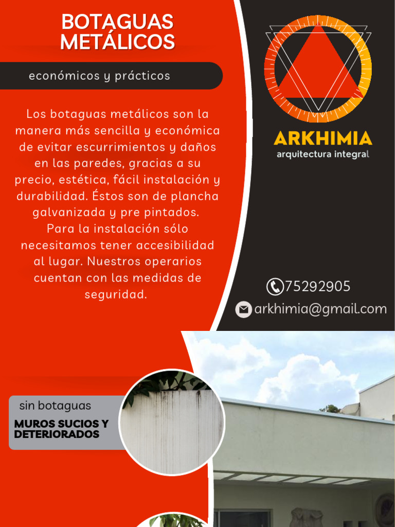 Botaguas Metálicos: Instalación y Tipos | PDF