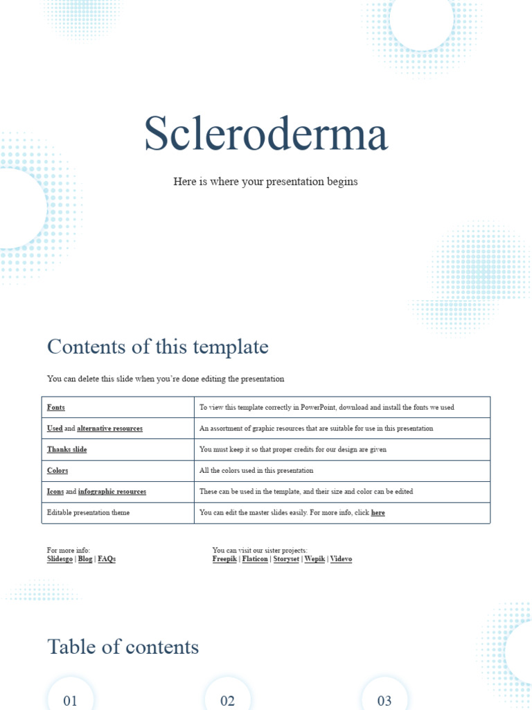 Scleroderma by Slidesgo | PDF | Chronic Condition | Medical Diagnosis