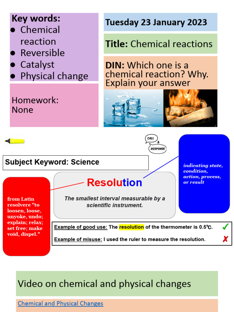 Understanding Chemical Reactions in KS3 | PDF | Chemistry | Chemical ...