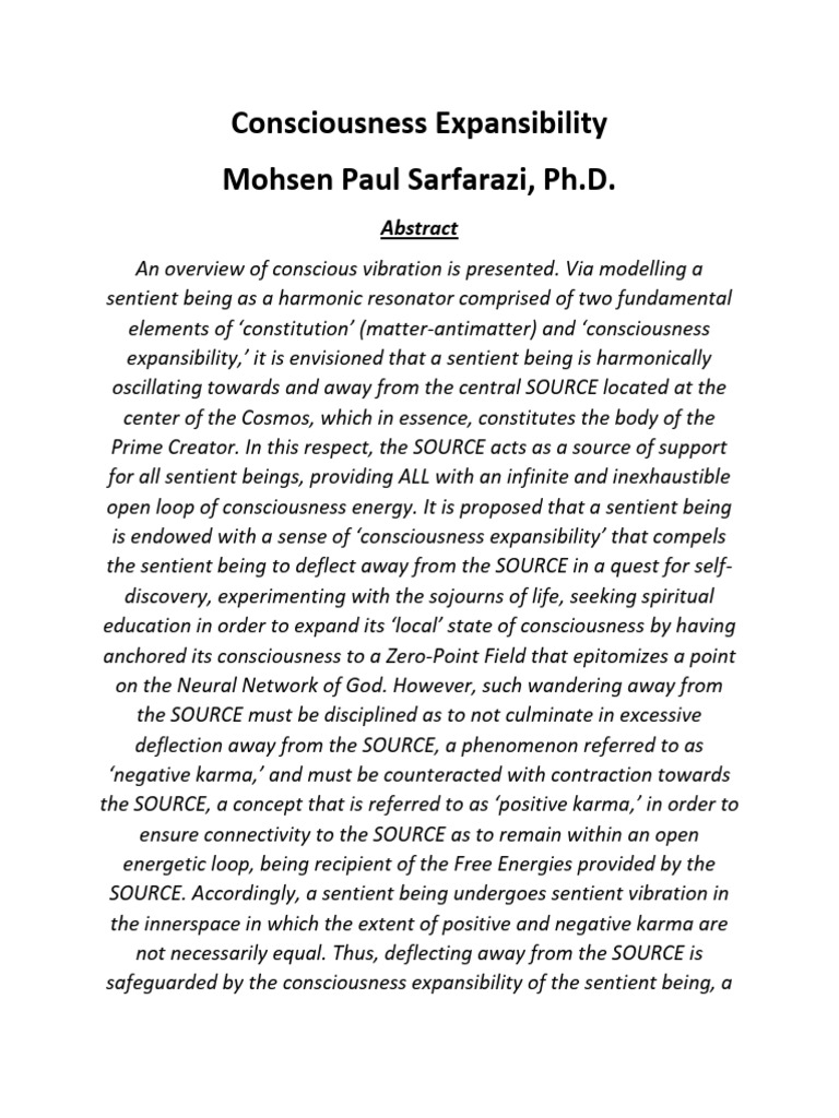 Consciousness Expansibility | PDF | Mind | Oscillation